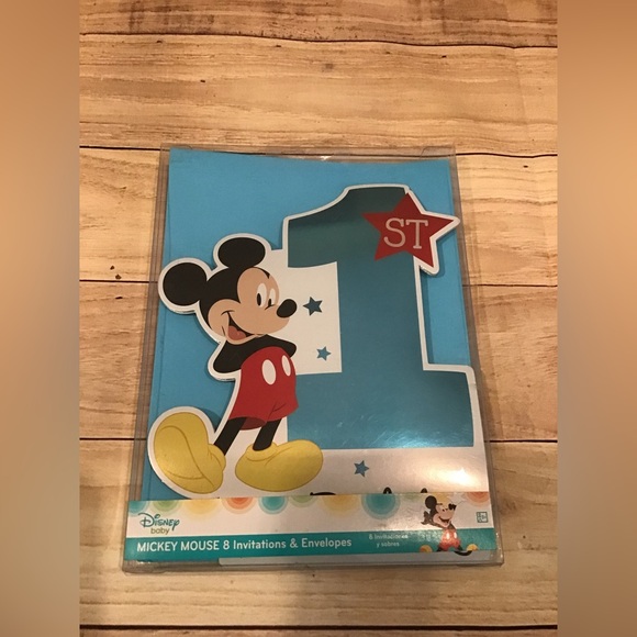 Disney | Party Supplies | Disney Mickey Mouse St Birthday 8 Invitations ...